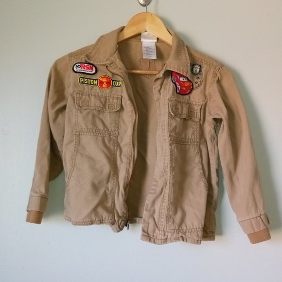 Disney | Jackets & Coats | Vintage Disney Cars Light Brown Jacket ...